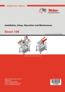 Geset 100 Instructions Manual - Weber